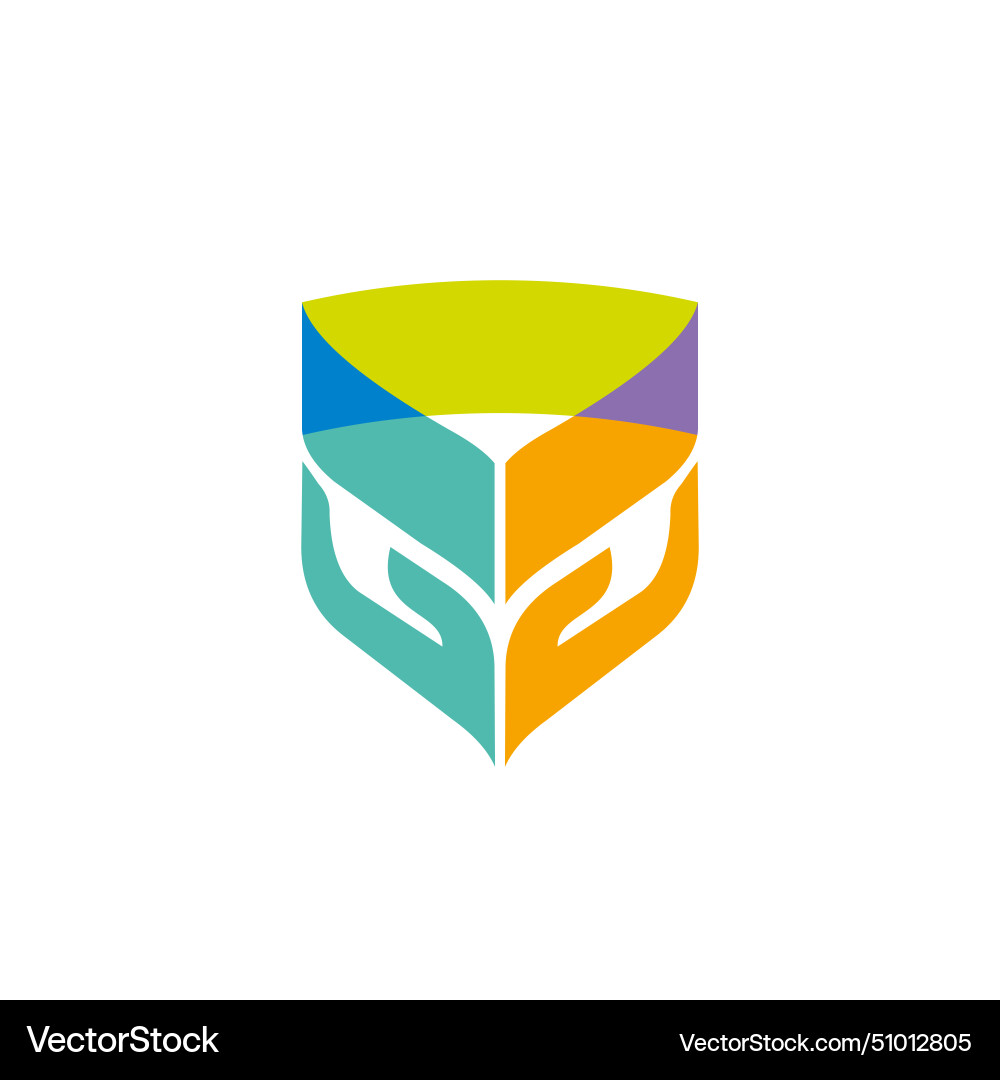 Environmental awareness logo shield design Vector Image