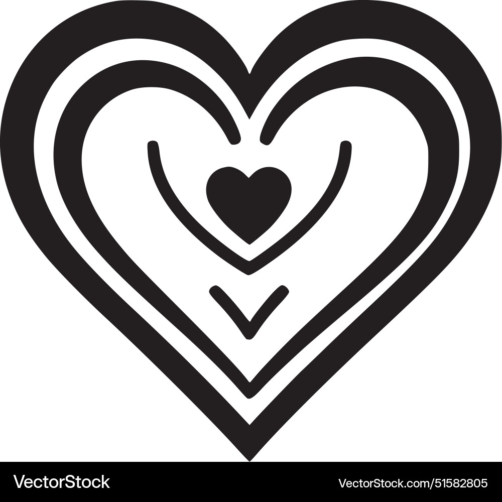 Heart - minimalist and simple silhouette Vector Image