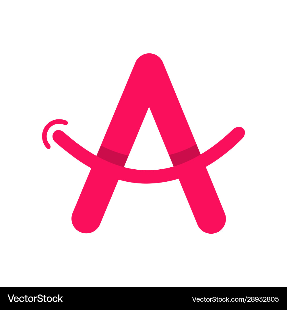 Letter a smile logo design Royalty Free Vector Image