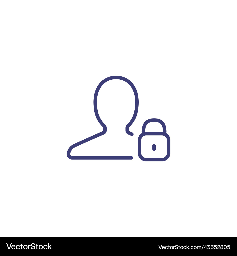 Secure Login Profile Icon - Privacy Royalty Free Vector