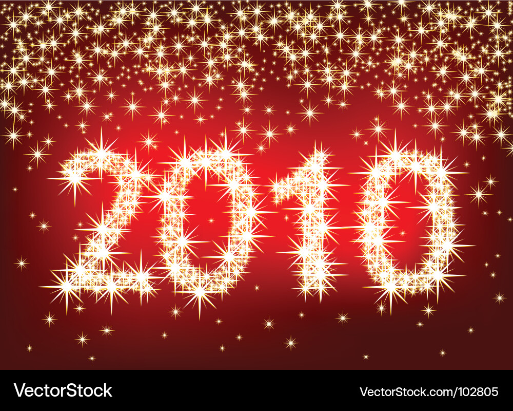 Sparkling New Year 2010 Background Royalty Free Vector Image