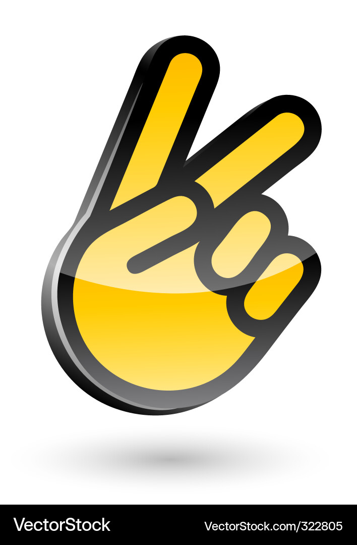 Victory sign gesture Royalty Free Vector Image