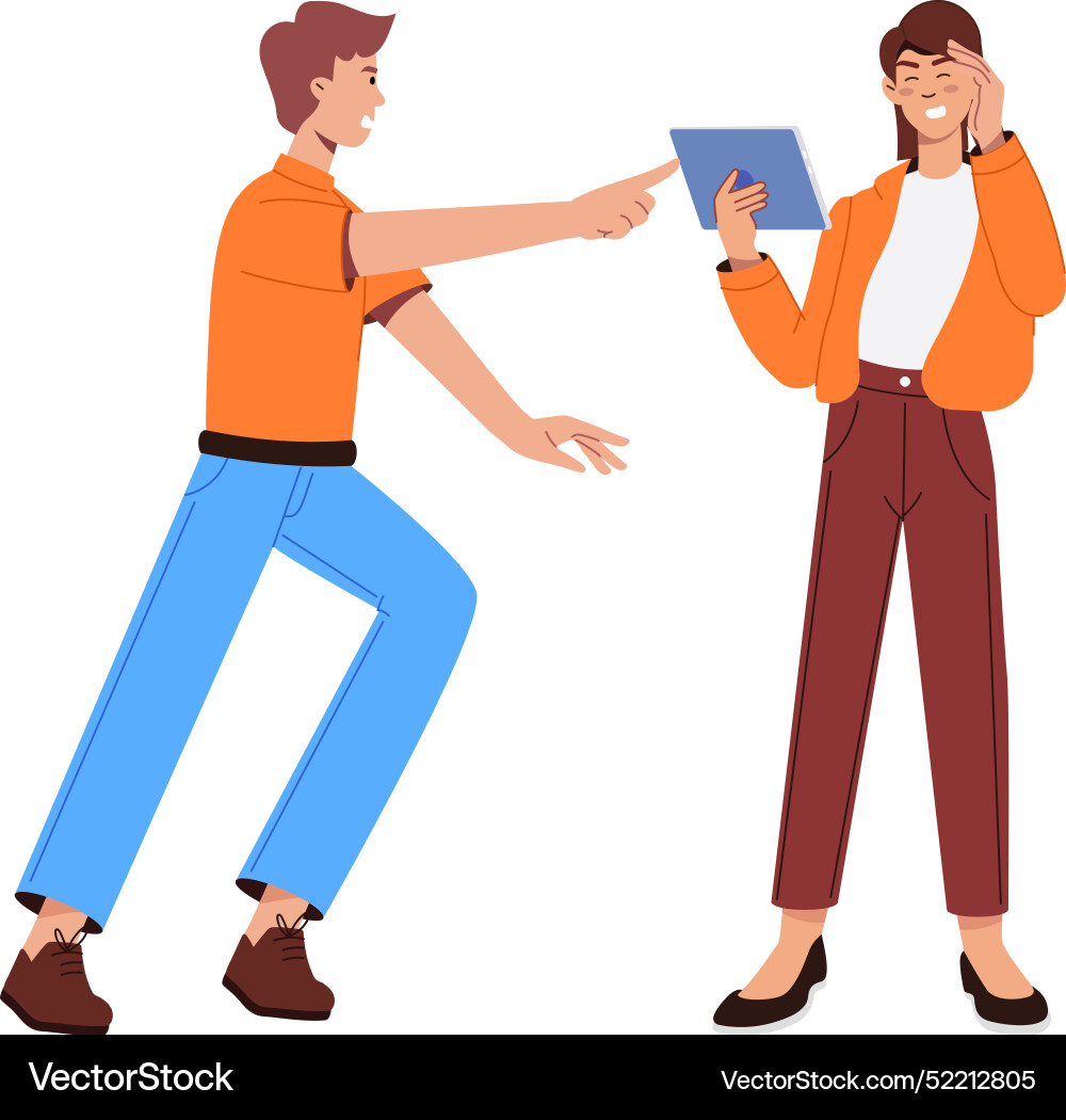 Weba flat character of disgrace Royalty Free Vector Image