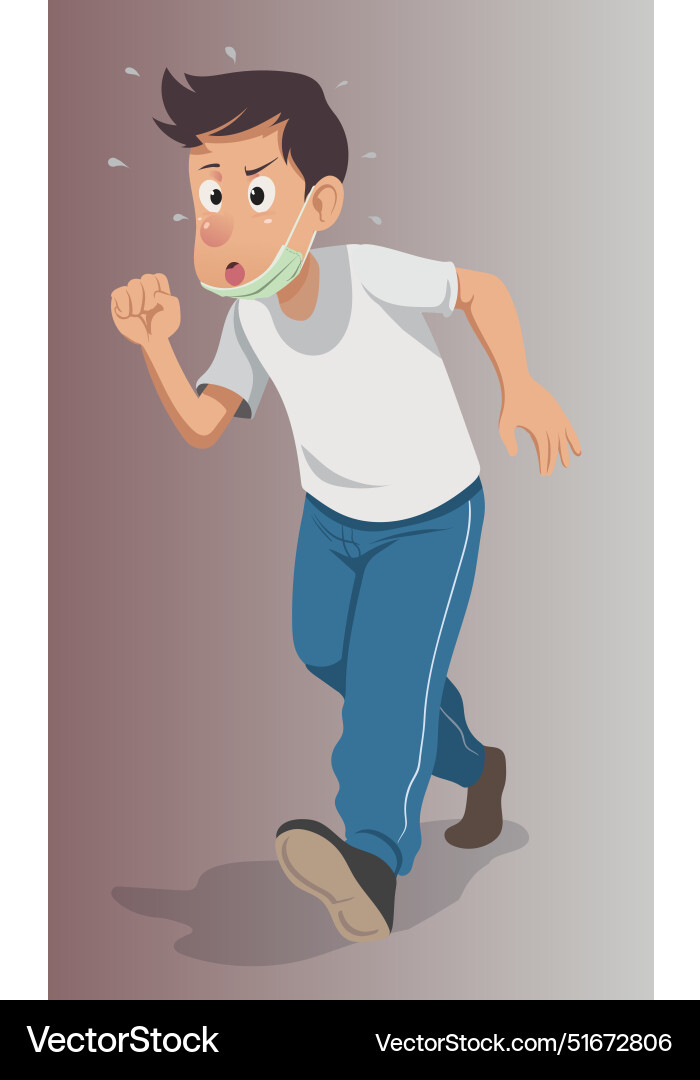 Anxiety relief by running Royalty Free Vector Image