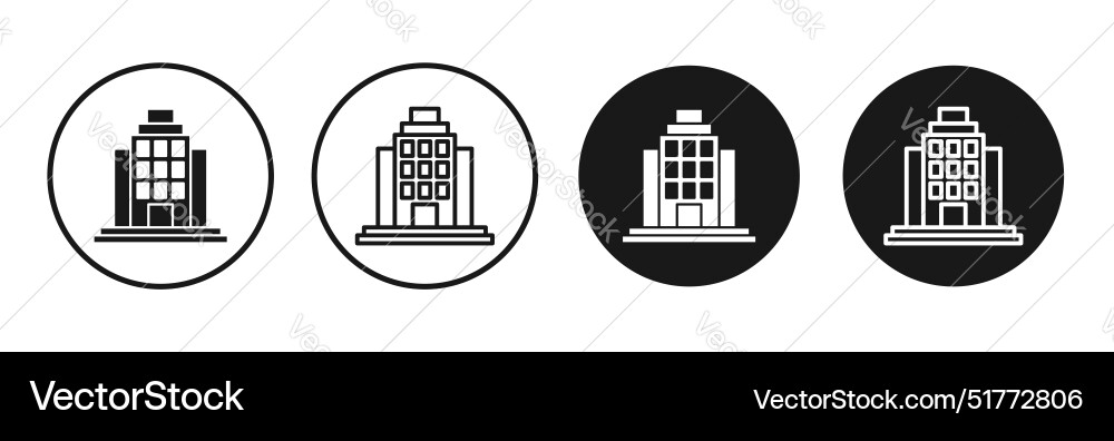 Build icon set black filled and outlined style Vector Image