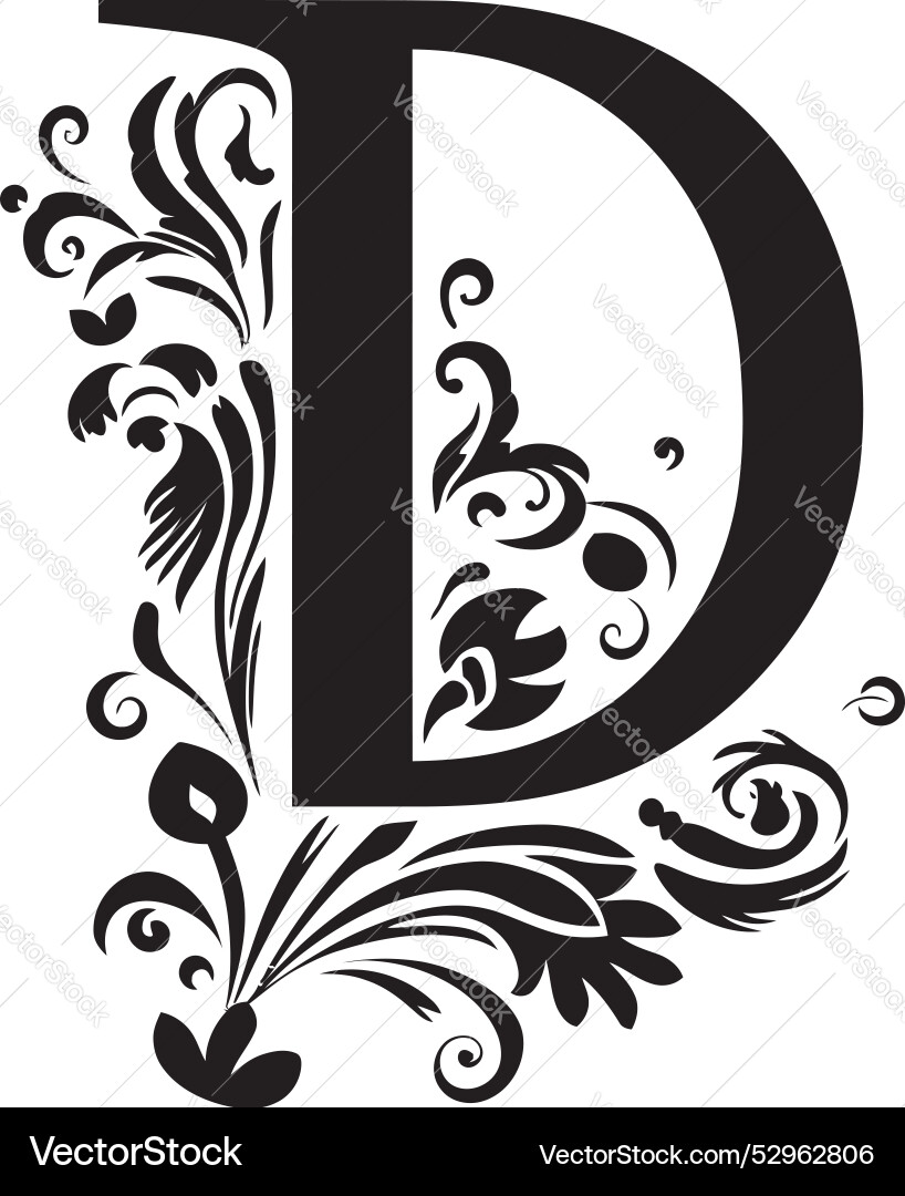 Dynamic arcs curved font d art dazzling elegance Vector Image