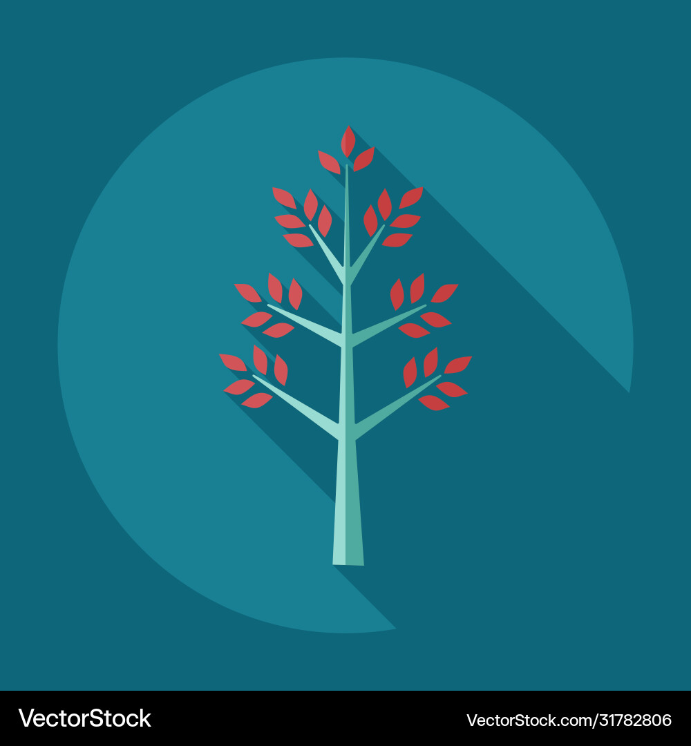 Flat modern design with shadow icons tree Vector Image