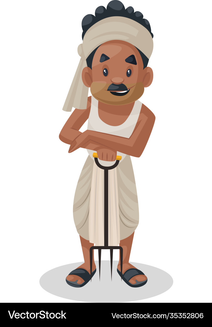 Indian bihari man Royalty Free Vector Image - VectorStock