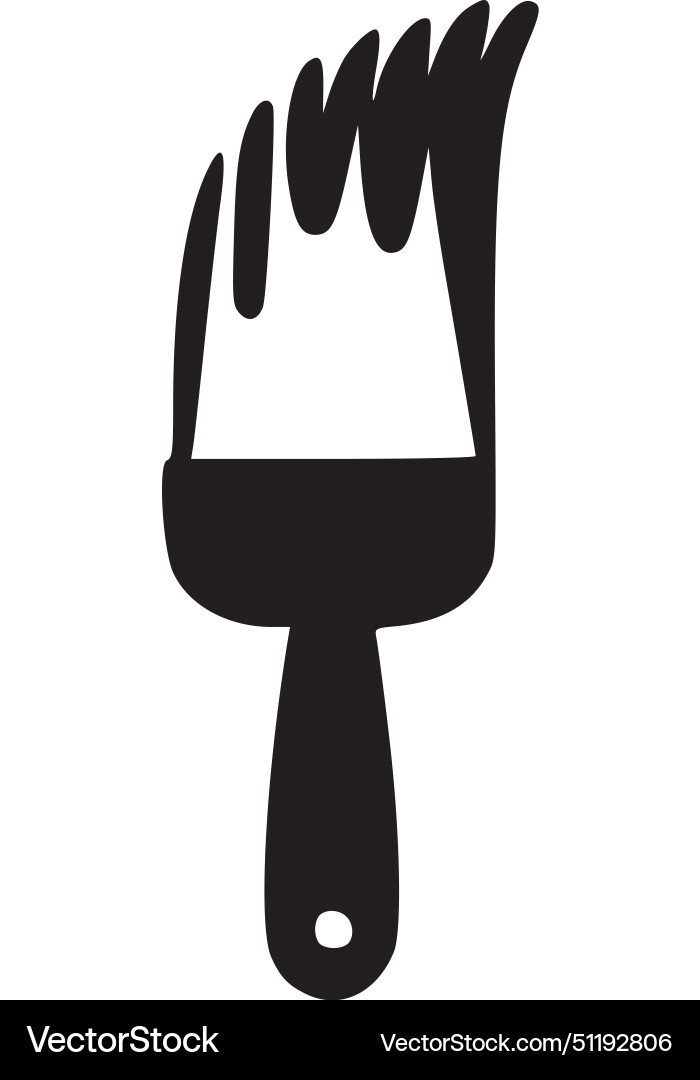 Paintbrush - black and white isolated icon Vector Image
