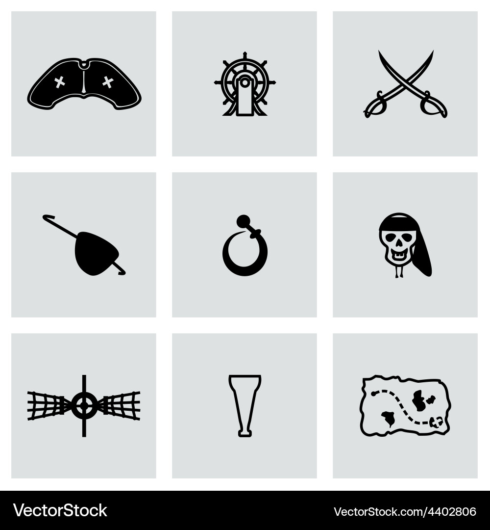 Pirate icon set Royalty Free Vector Image - VectorStock