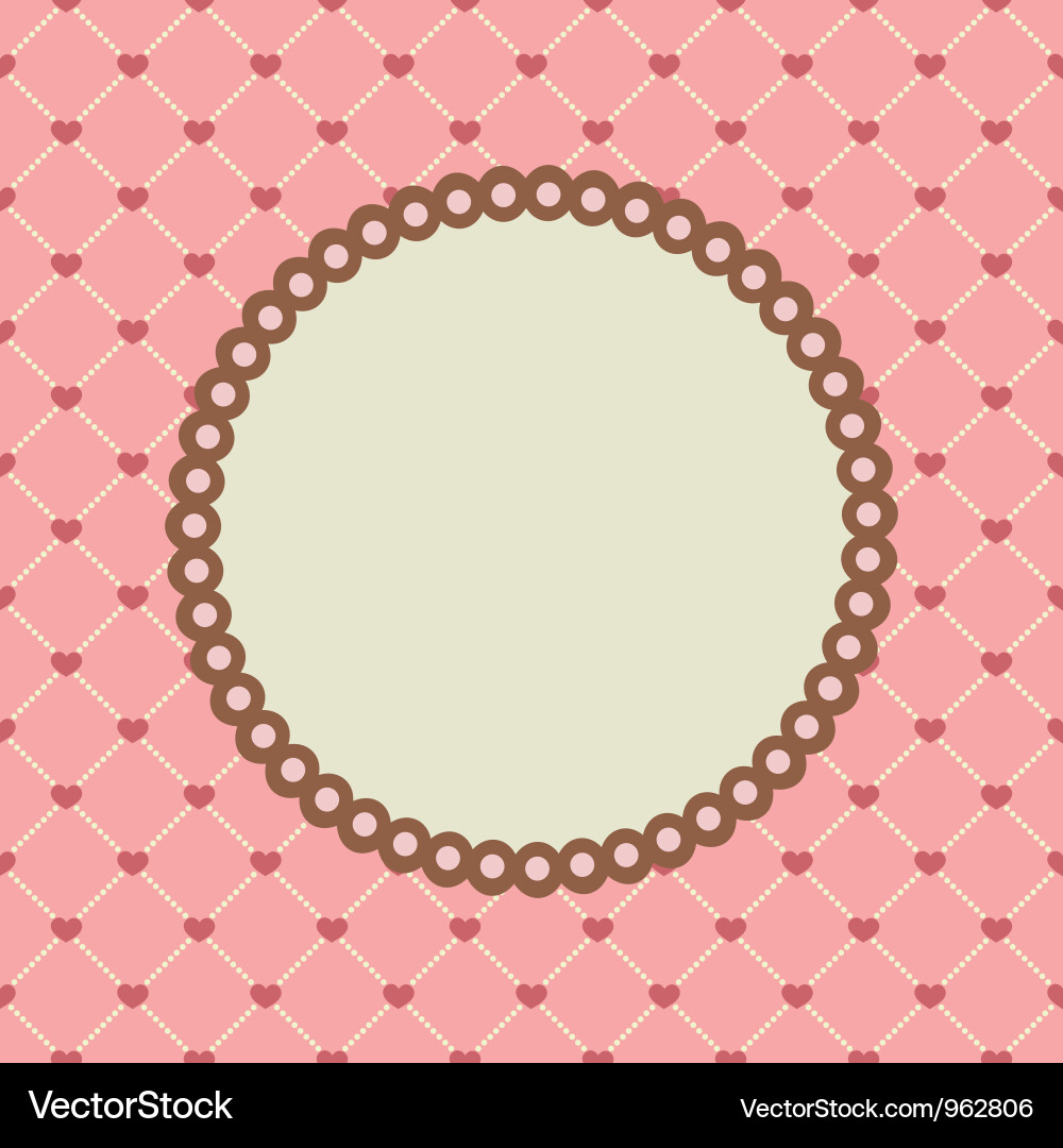 Set with circle frames for wedding invitation Vector Image