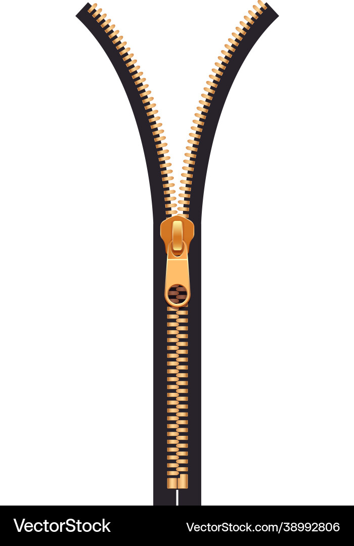 Zip fastener Royalty Free Vector Image - VectorStock
