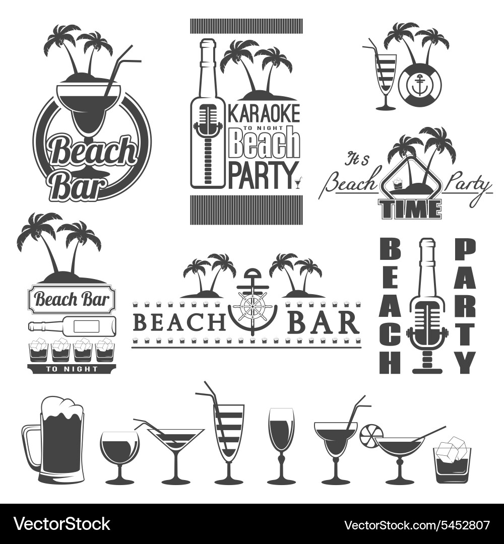 Beach bar Royalty Free Vector Image - VectorStock