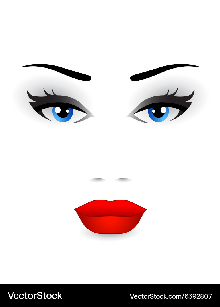 Beautiful woman face Royalty Free Vector Image