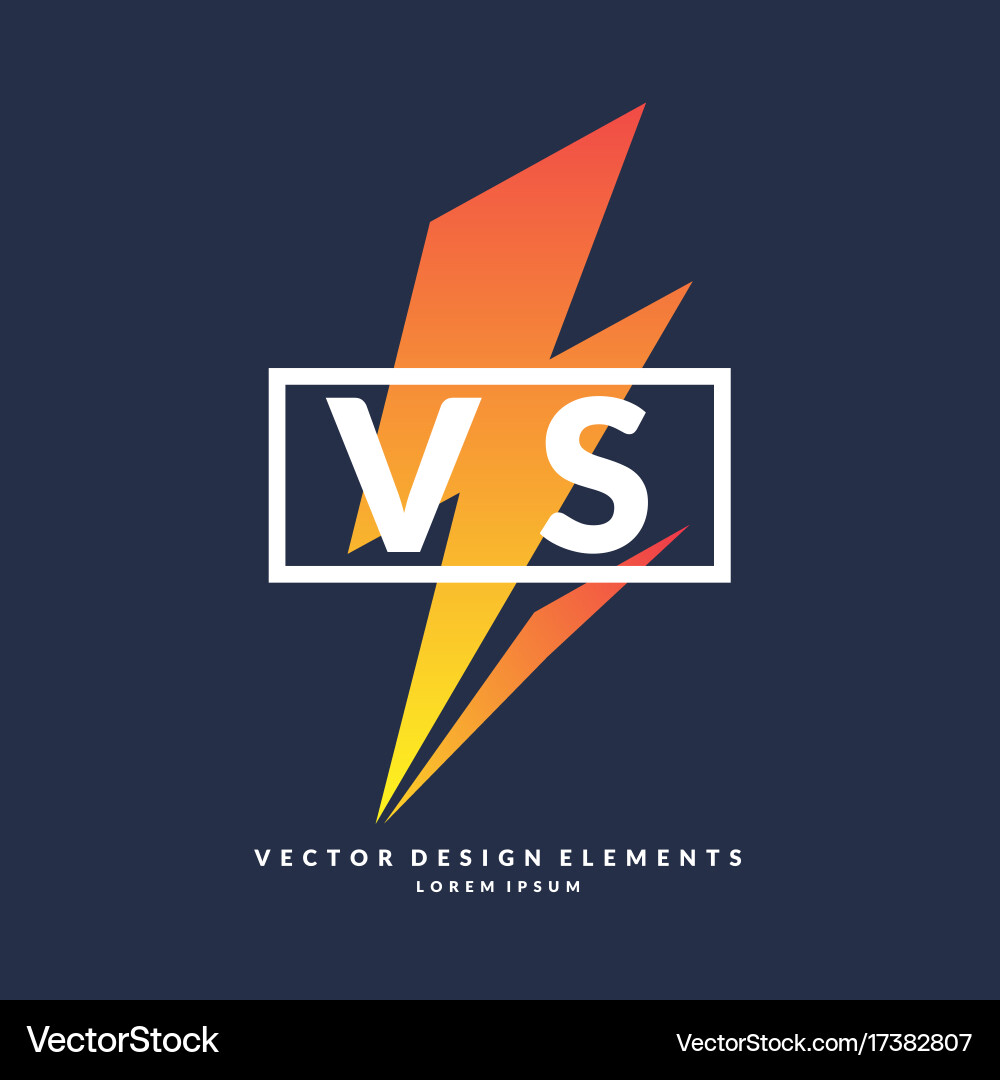 Bright poster symbols of confrontation vs can Vector Image