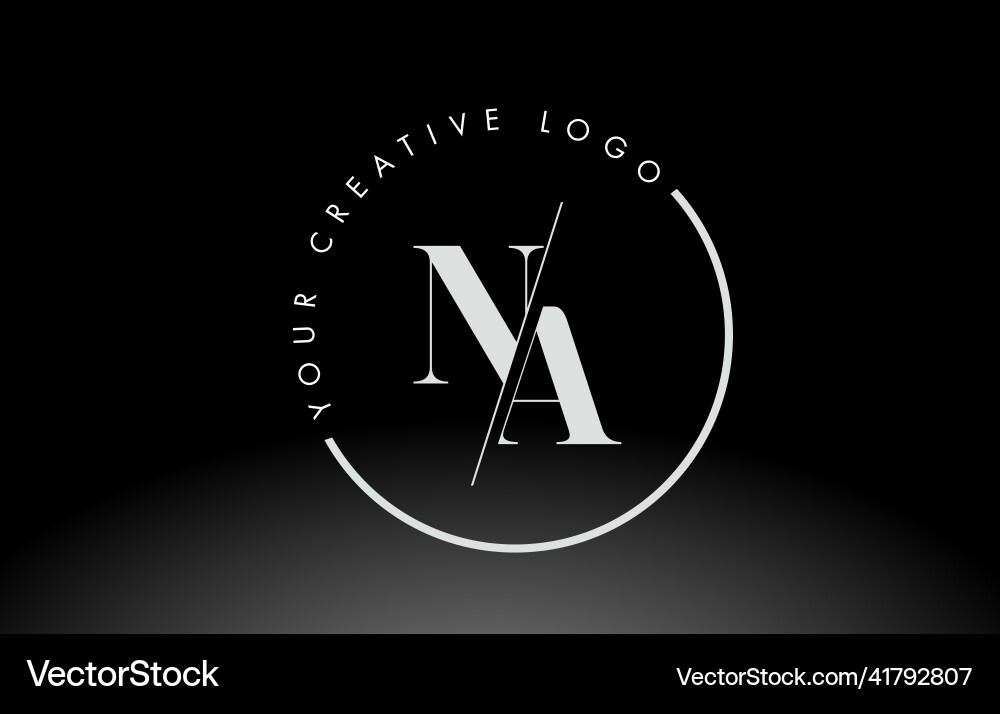 Elegant Intersected Letter 'NA' Logo Royalty Free Vector