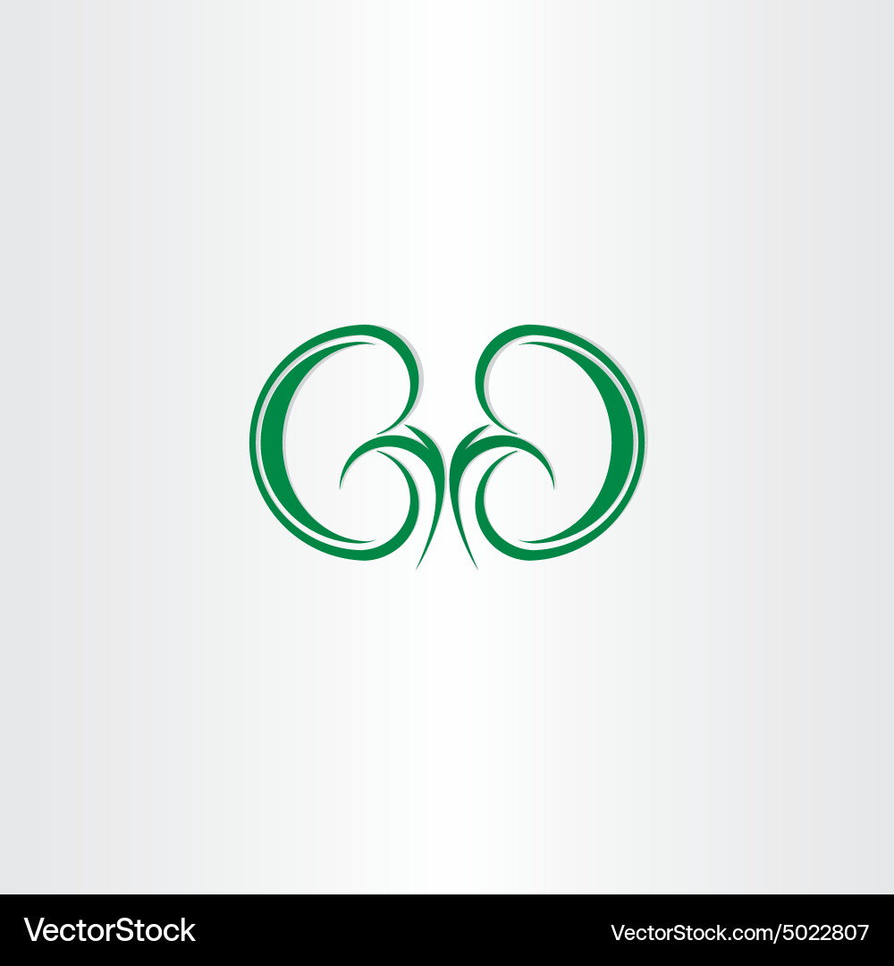 Healthy Kidney Symbol Royalty Free Vector Image