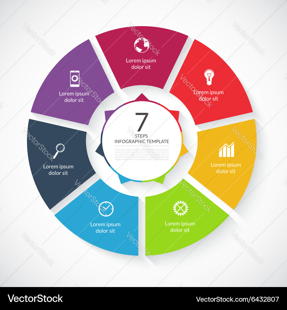 Infographic circle template Royalty Free Vector Image