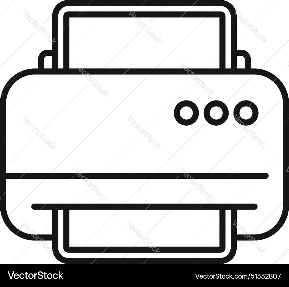 Line icon of modern printer Royalty Free Vector Image