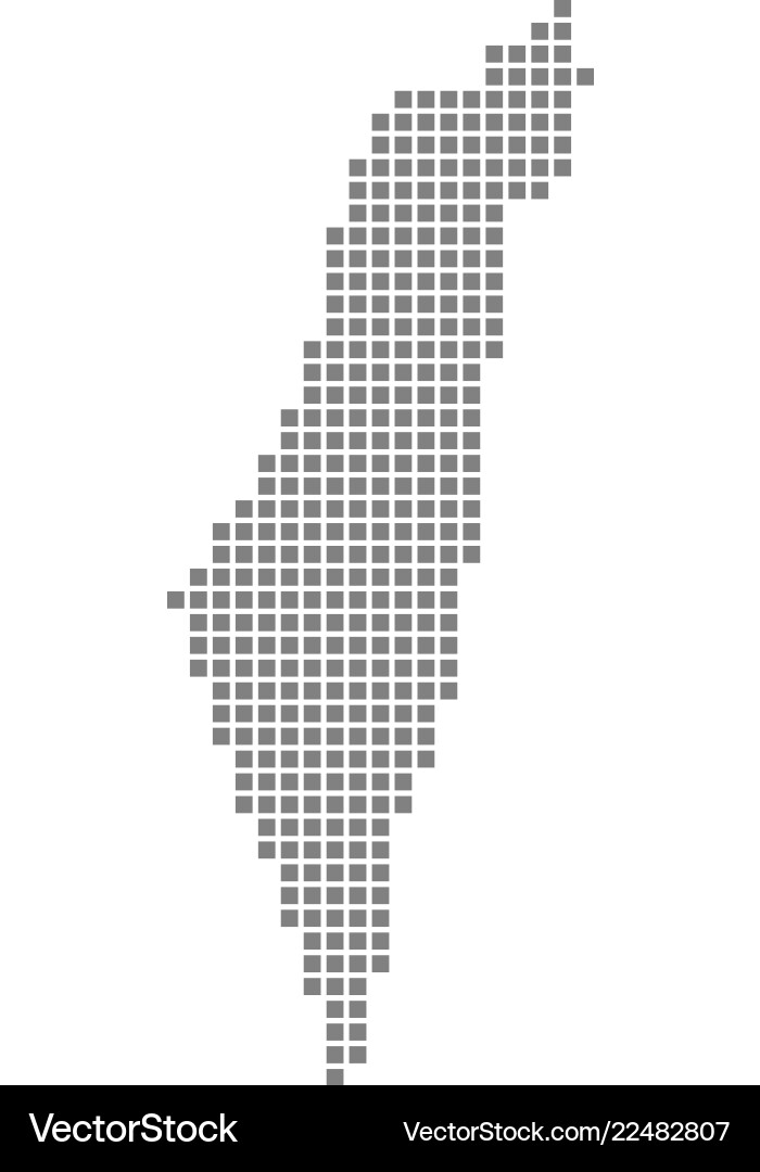 Pixel map of palestine dotted Royalty Free Vector Image