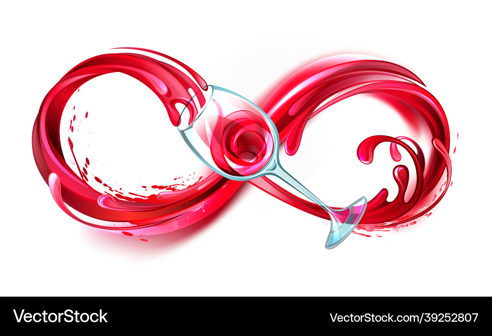 Red Wine Infinity Flow Royalty Free Vector Image
