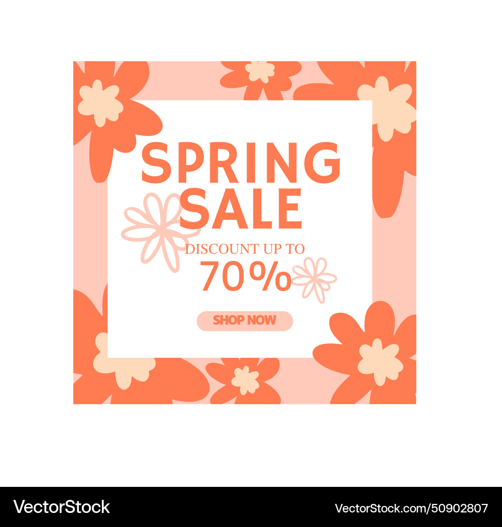 Spring sale design Royalty Free Vector Image - VectorStock