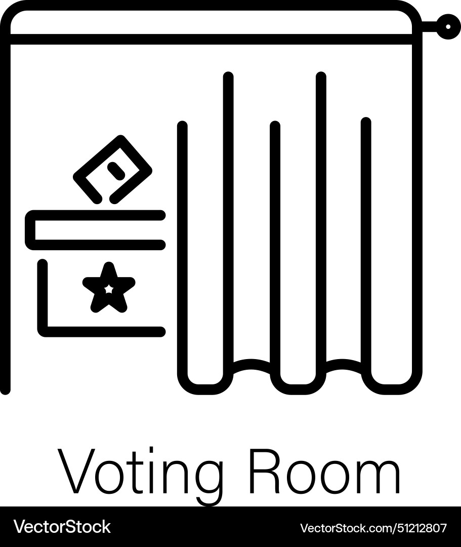 Voting room Royalty Free Vector Image - VectorStock