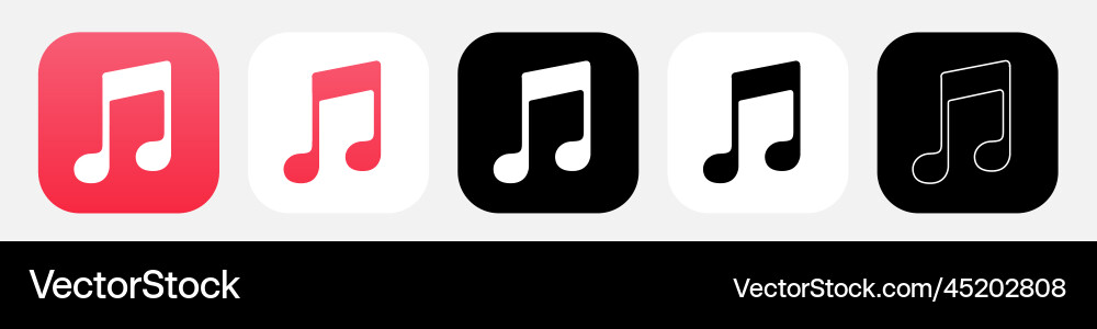 App icon apple music Royalty Free Vector Image