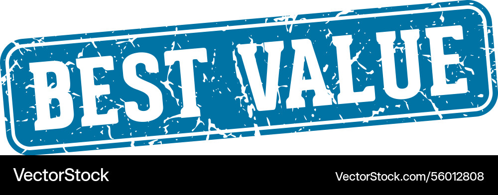 Best value rectangular sign best value stamp Vector Image