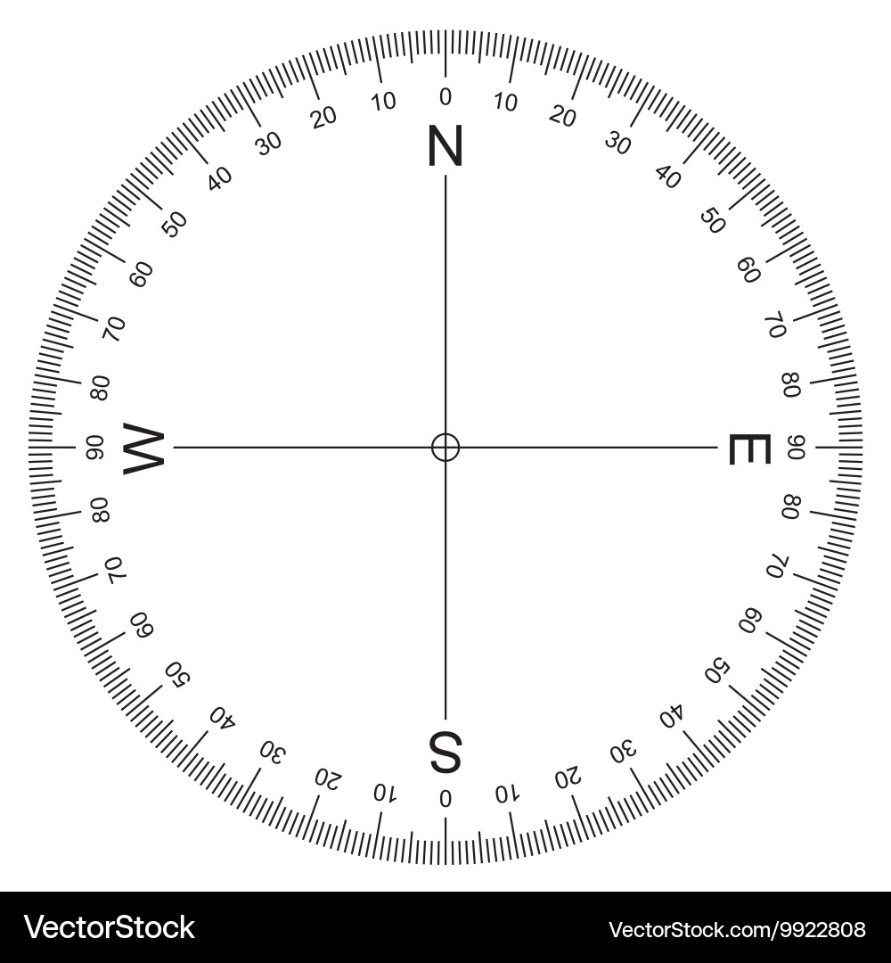 Compass protractor Royalty Free Vector Image - VectorStock