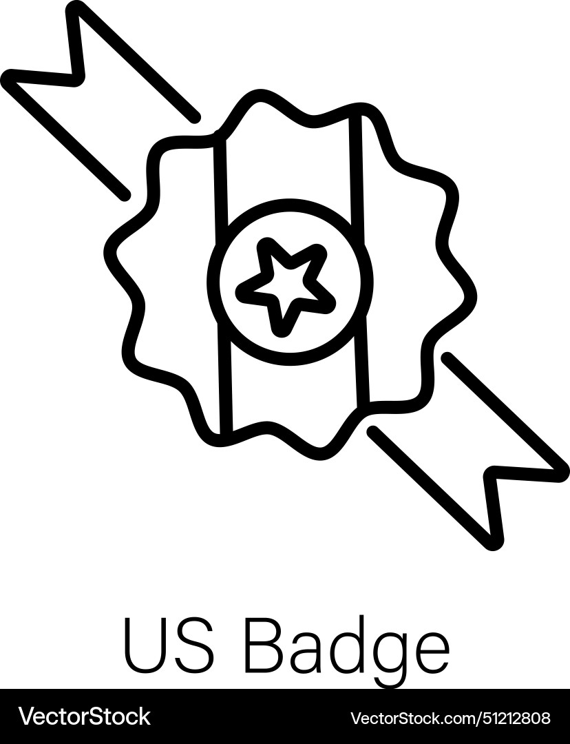 Us badge Royalty Free Vector Image - VectorStock