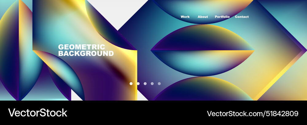 Abstract geometric shapes web design page Vector Image