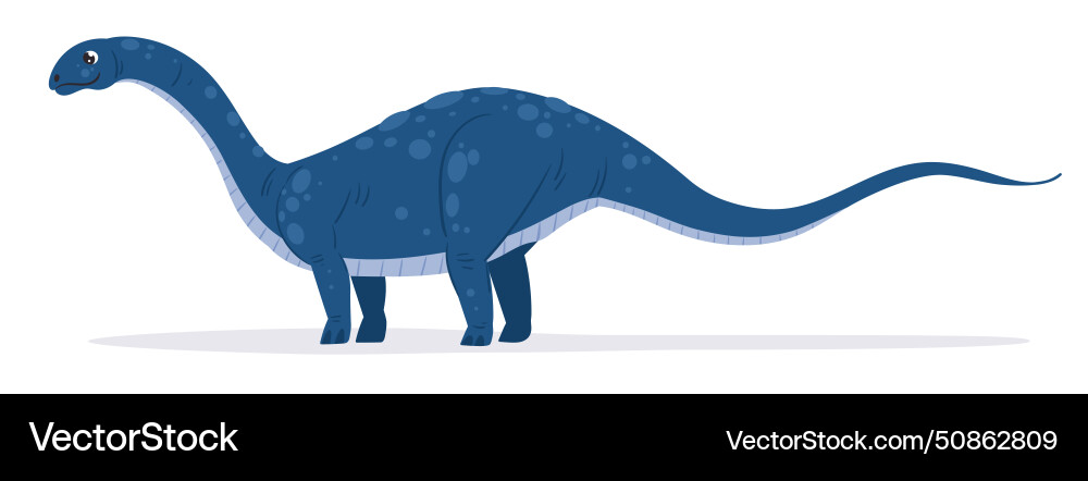 Apatosaurus dinosaur cartoon large sauropod Vector Image