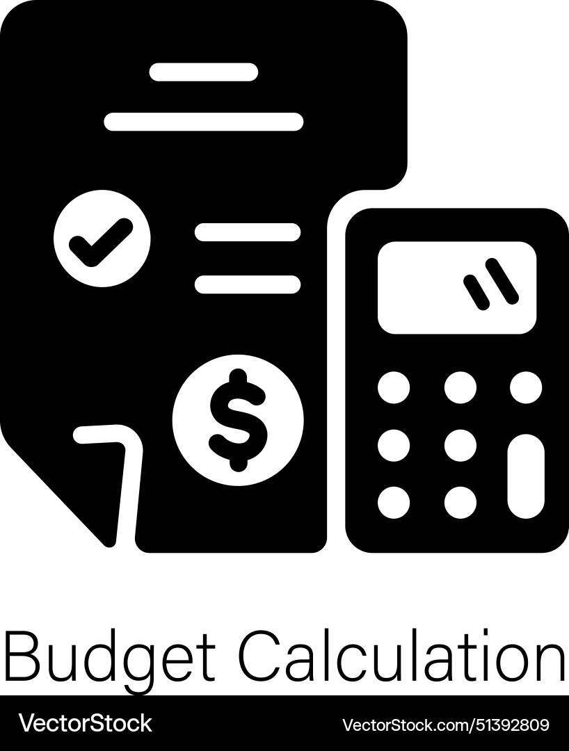 Budget calculation Royalty Free Vector Image - VectorStock