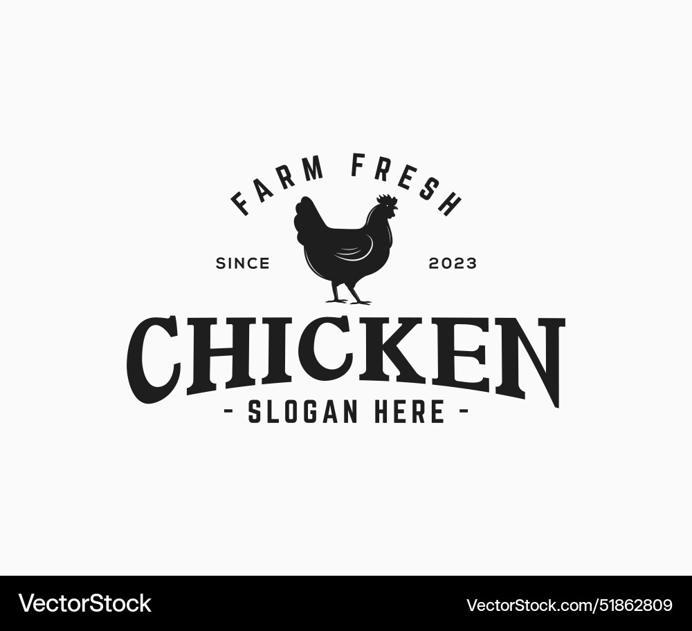 Chicken farm logo design Royalty Free Vector Image