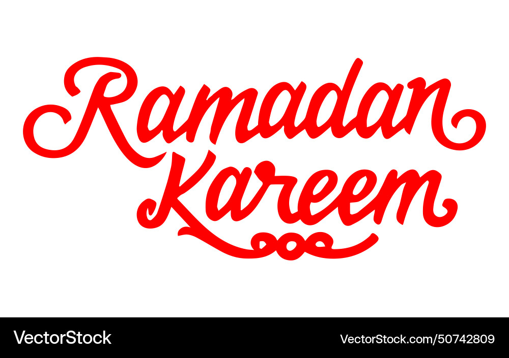 Red calligraphy on white background Royalty Free Vector