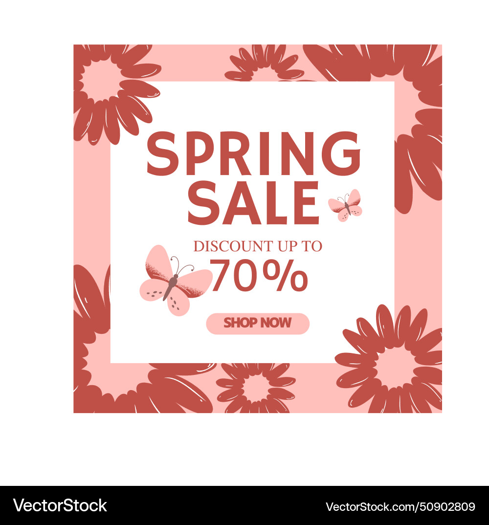 Spring sale design Royalty Free Vector Image - VectorStock