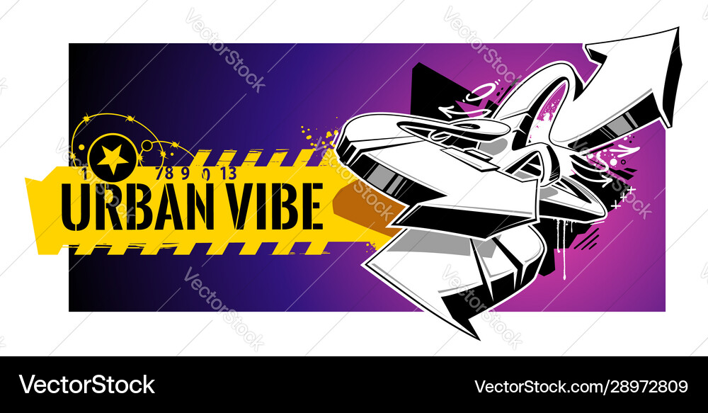 Urban graffiti banner Royalty Free Vector Image