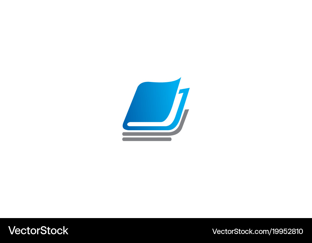 Book school education logo Royalty Free Vector Image