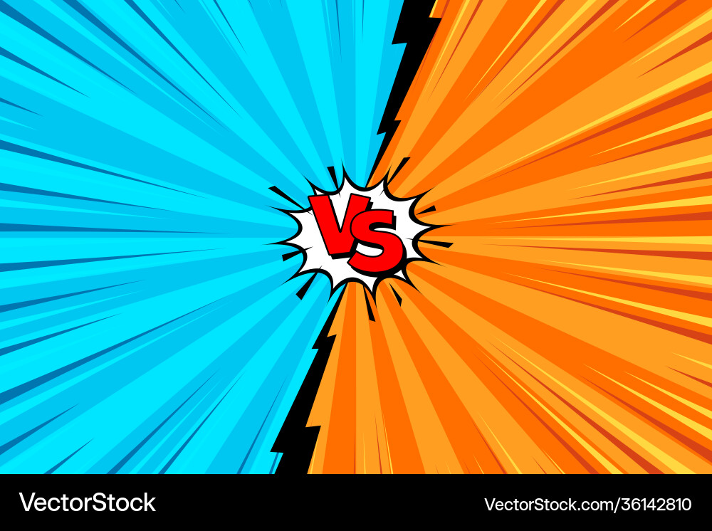 Cartoon Comic Battle Scene Royalty Free Vector Image