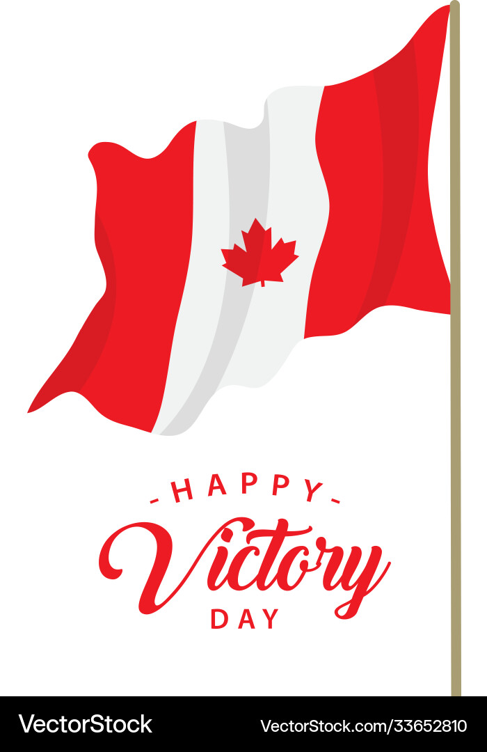 Happy victory day template design Royalty Free Vector Image