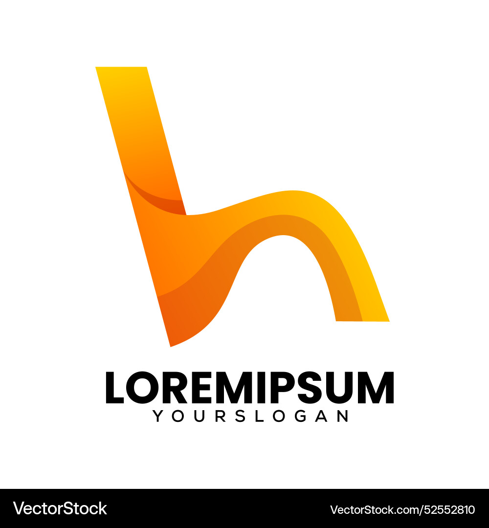 Letter h colorful logo design Royalty Free Vector Image