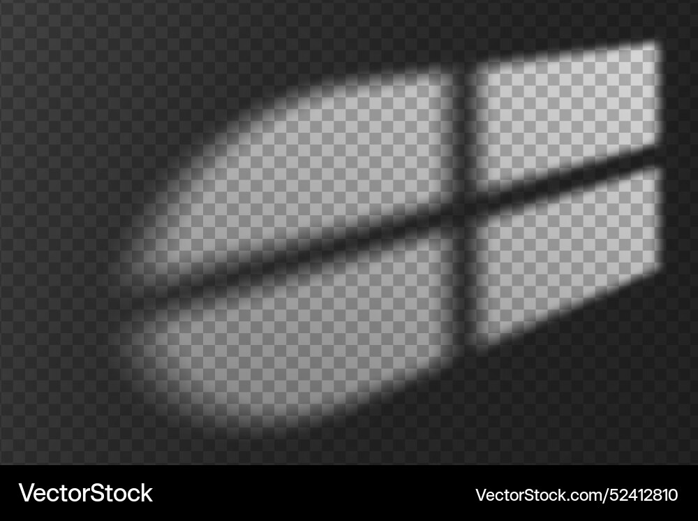 Light effect shadow overlay from arched window Vector Image