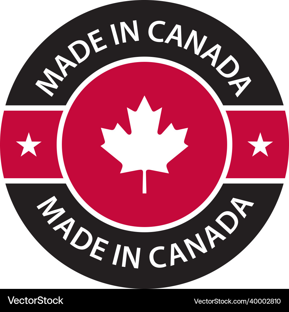 Made in canada icon logo fl Royalty Free Vector Image