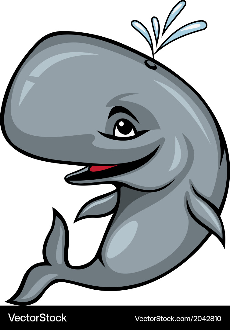 Smiling sperm whale Royalty Free Vector Image - VectorStock