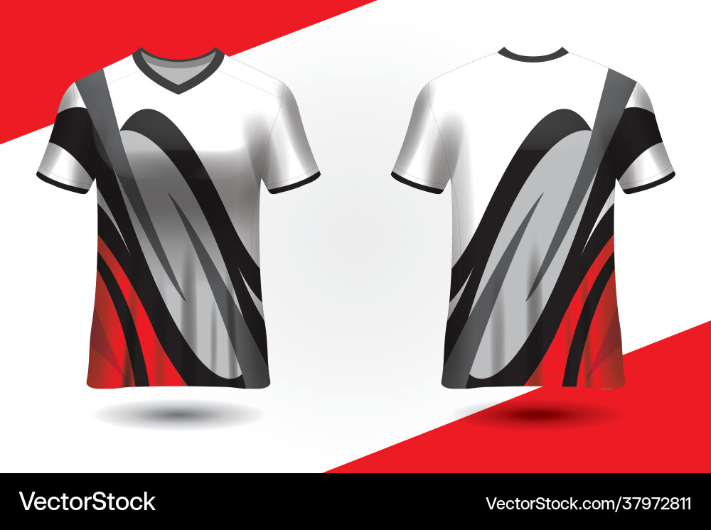 Club shirt design uniform front and back Vector Image