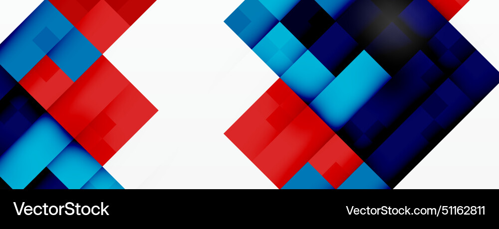 Colorful geometric pattern with red blue and Vector Image