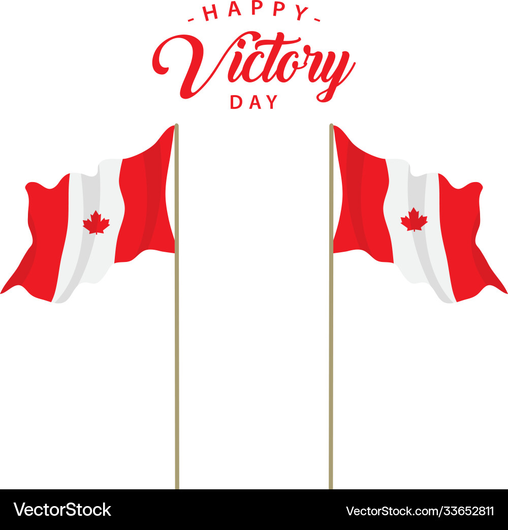 Happy victory day template design Royalty Free Vector Image
