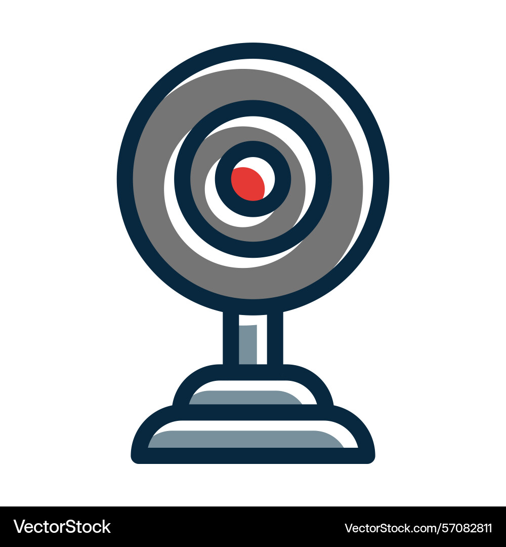 Webcam dicke Linie gefüllt dunkle Farben Symbole für