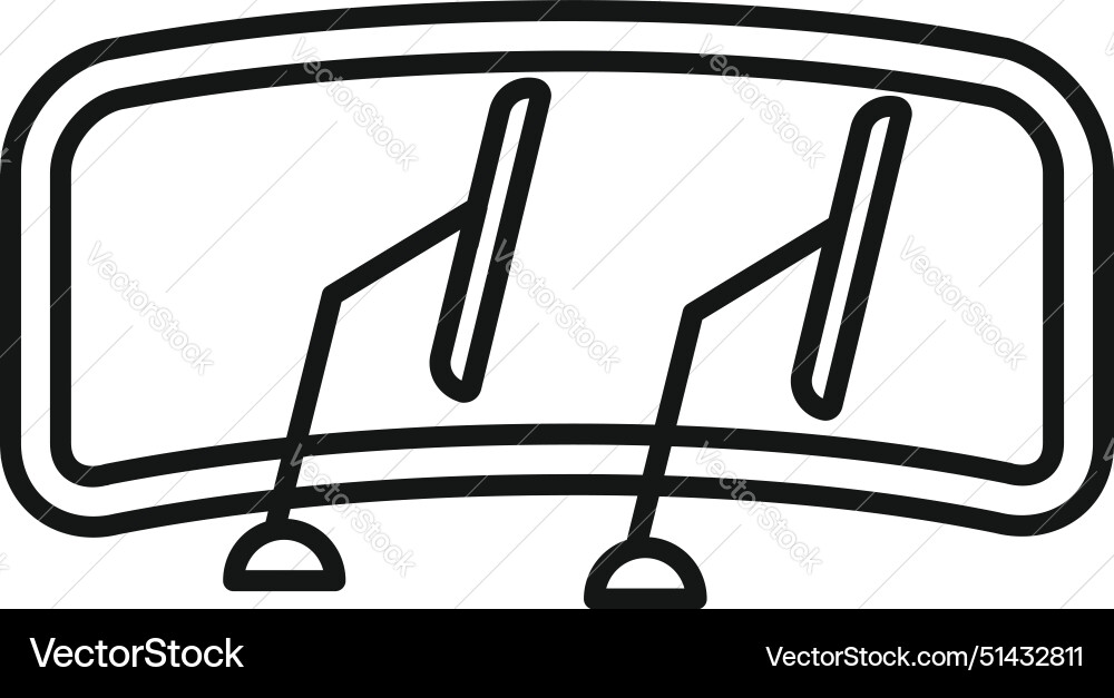 Windshield wiper line icon Royalty Free Vector Image